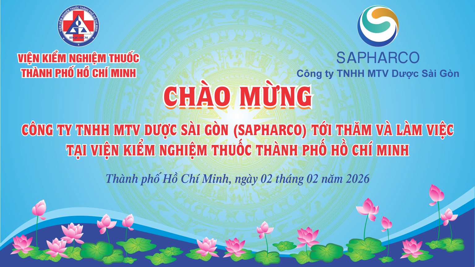 Đại diện SAPHARCO thăm và làm việc tại Viện Kiểm nghiệm thuốc thành phố ...